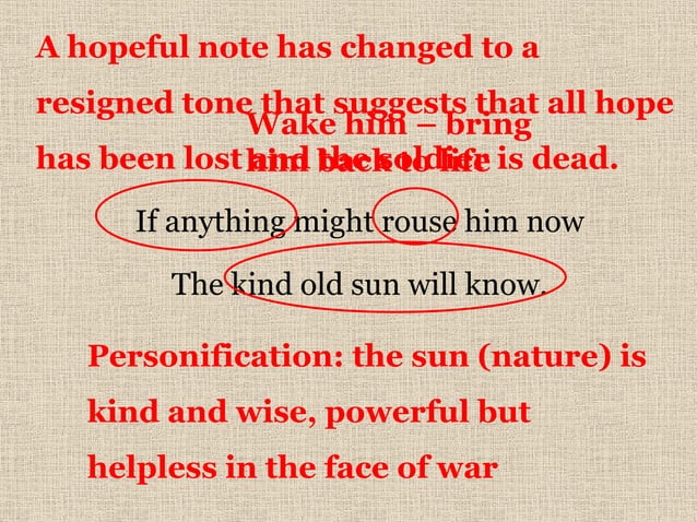 Analysis of the poem: Futility, by Wilfred Owen | PPT