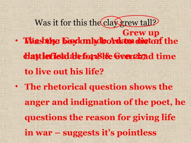 Analysis of the poem: Futility, by Wilfred Owen | PPT