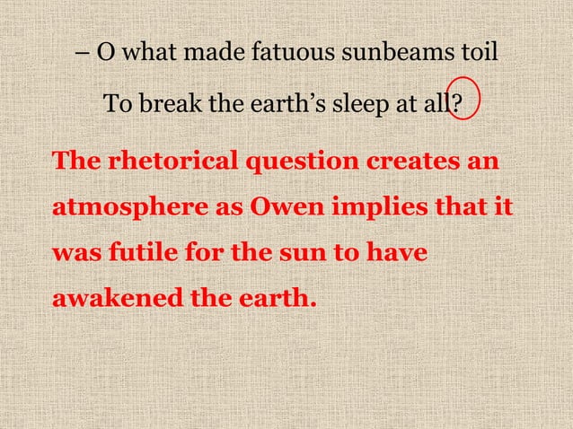 Analysis of the poem: Futility, by Wilfred Owen | PPT