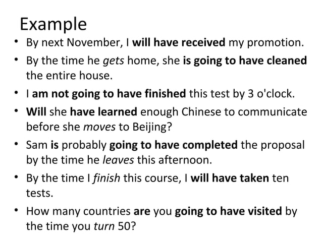 Future perfect tense | PPT