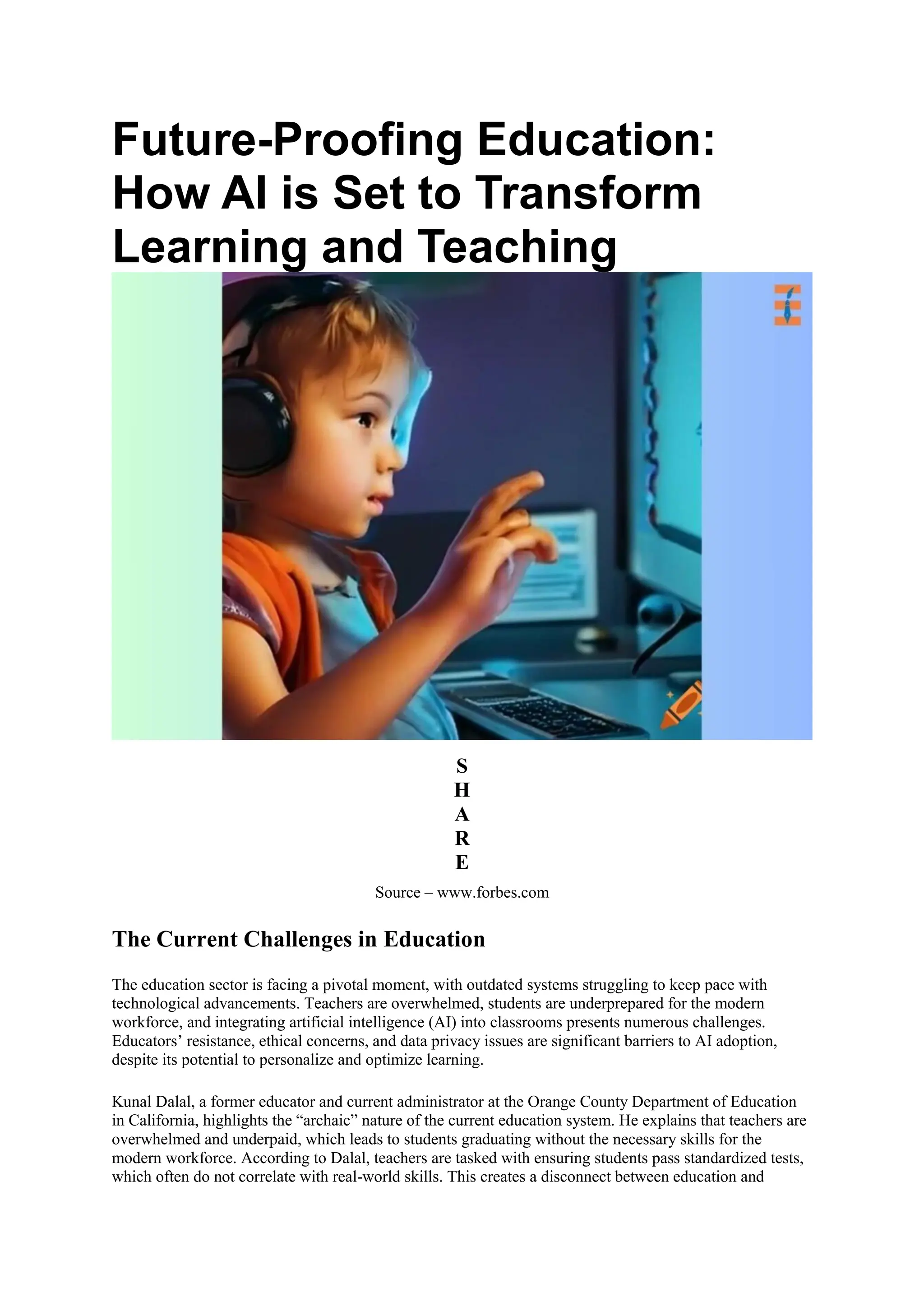Future-Proofing Education: How AI is Set to Transform Learning and ...