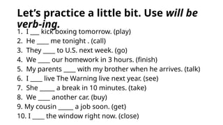 THE FUTURE TENSES - FUTURE PERFECT AND CONTINUOUS | PPTX