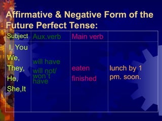 The Future Tenses Power Point Presentation | PPT