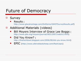 Extreme Democracy: Future Of Democracy | PPT
