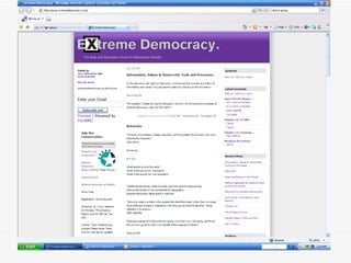 Extreme Democracy: Future Of Democracy | PPT