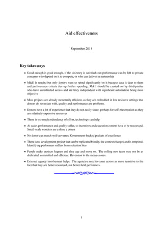 Future of development aid | PDF | Government Support and Welfare ...