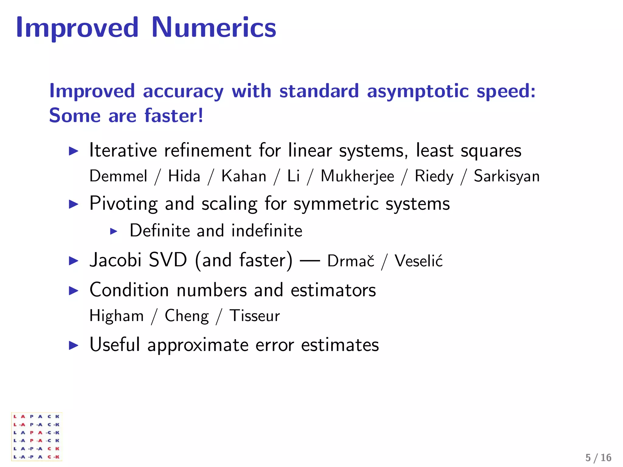 Future of LAPACK and ScaLAPACK | PPT
