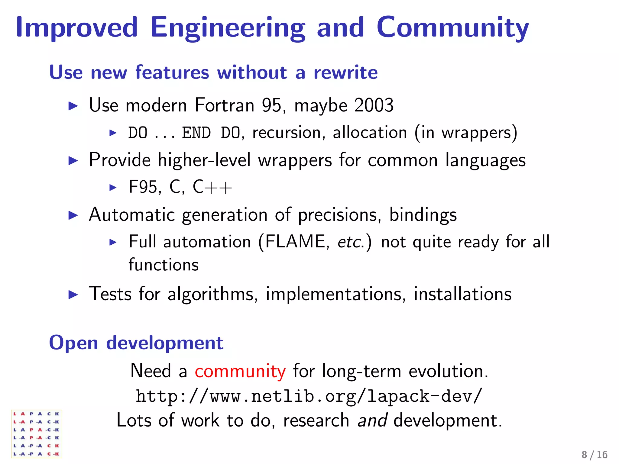 Future of LAPACK and ScaLAPACK | PPT