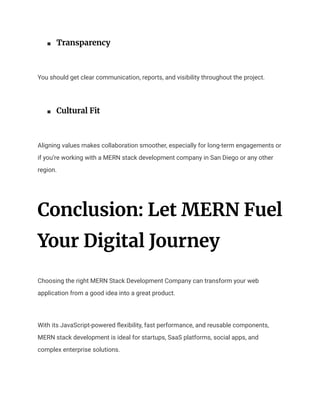 Unlock Scalable Growth with Expert MERN Stack Development | PDF