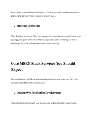 Unlock Scalable Growth with Expert MERN Stack Development | PDF