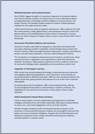 Future-Ready Education: Why CBSE Schools Lead the Way | PDF