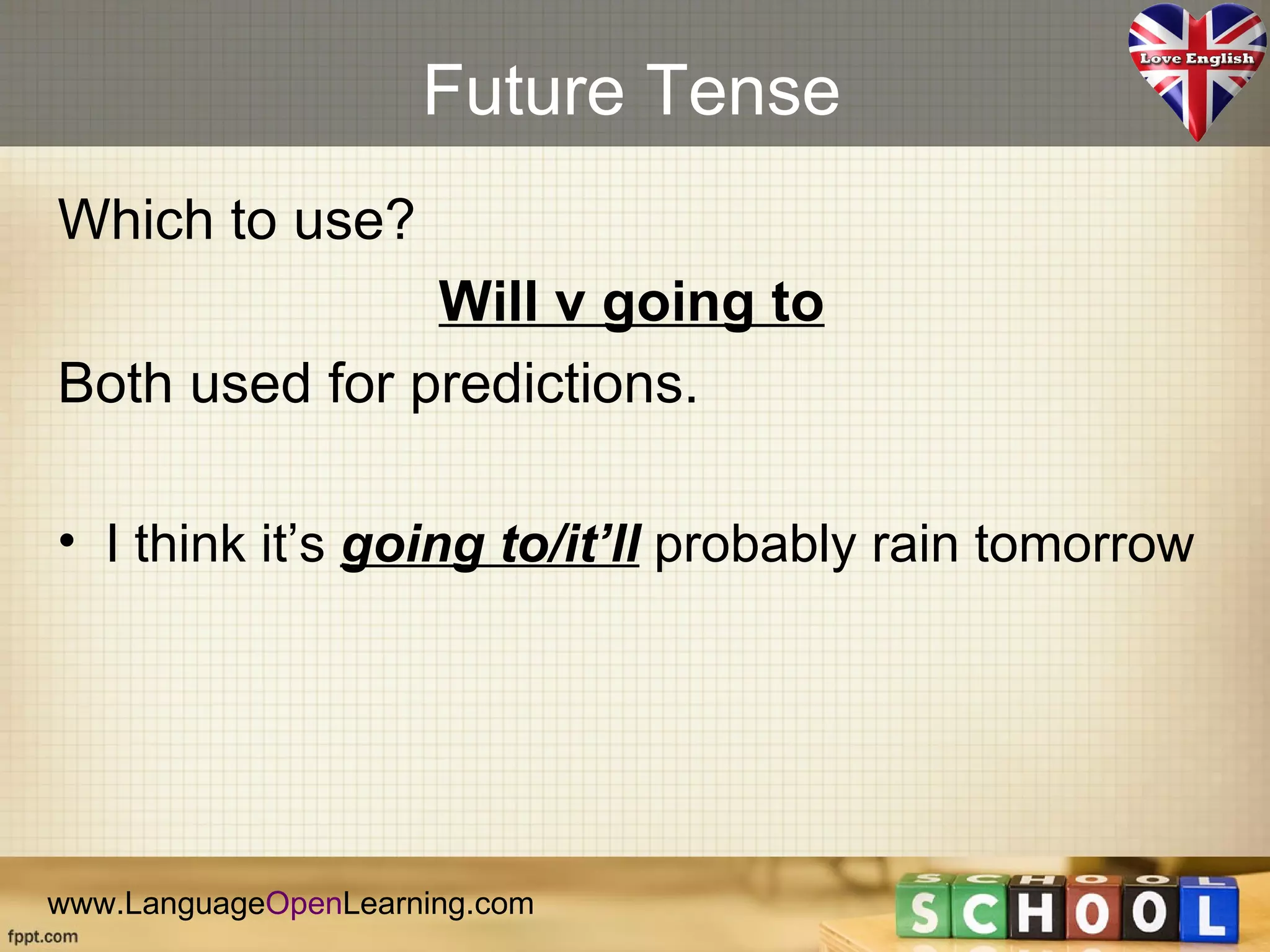 English Grammar - Future Tense | PPT
