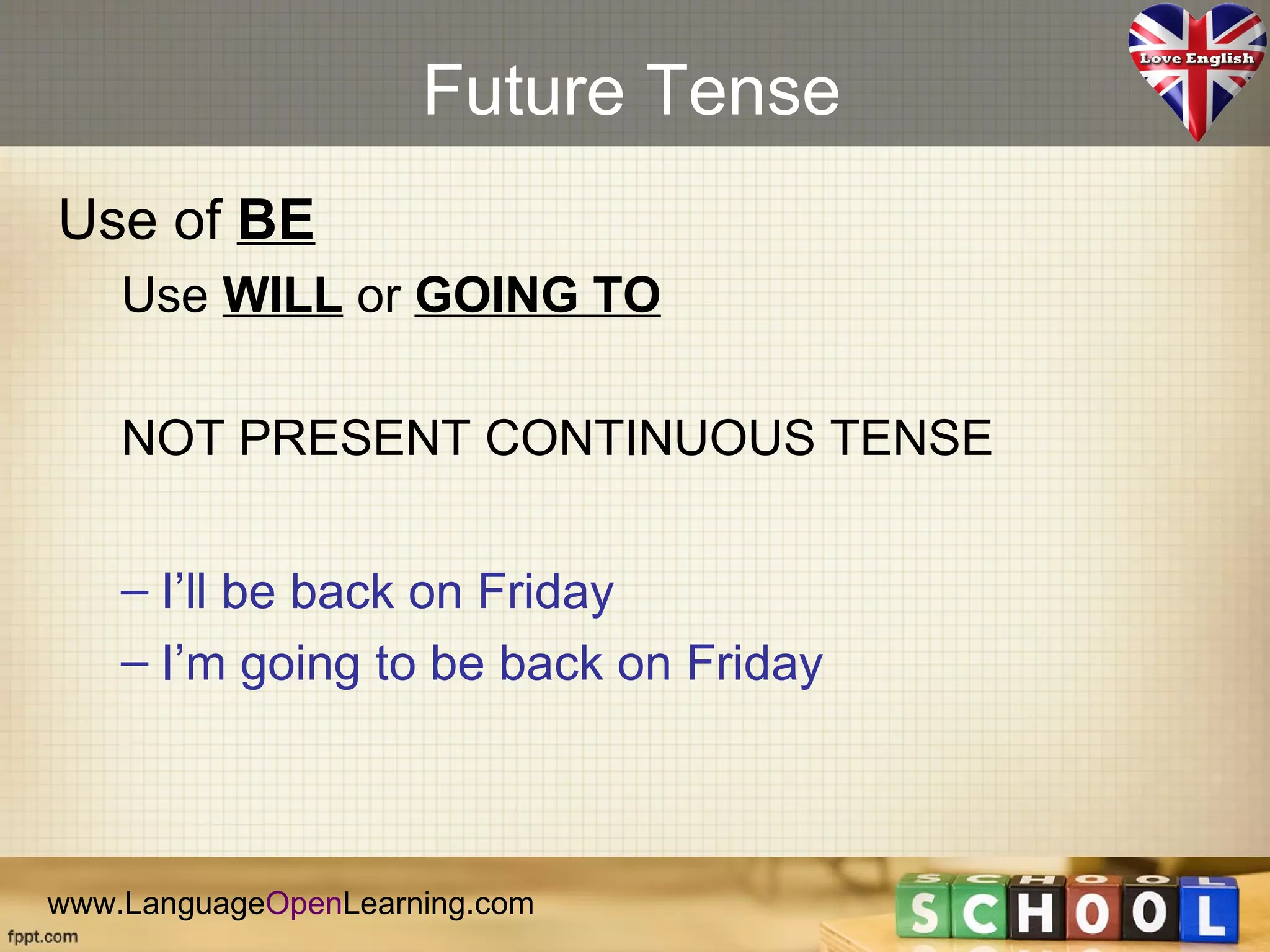 English Grammar - Future Tense | PPT