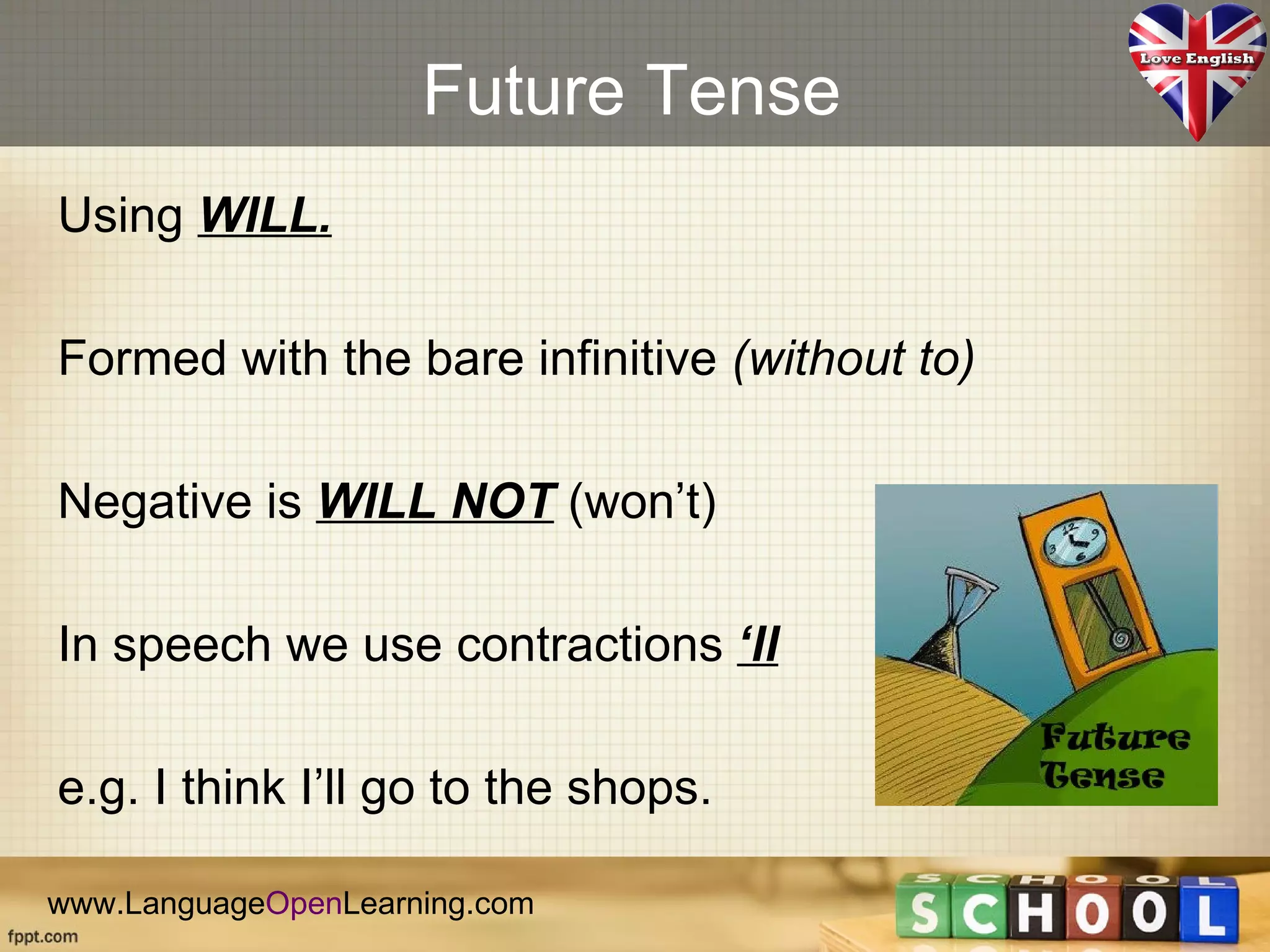 English Grammar - Future Tense | PPT