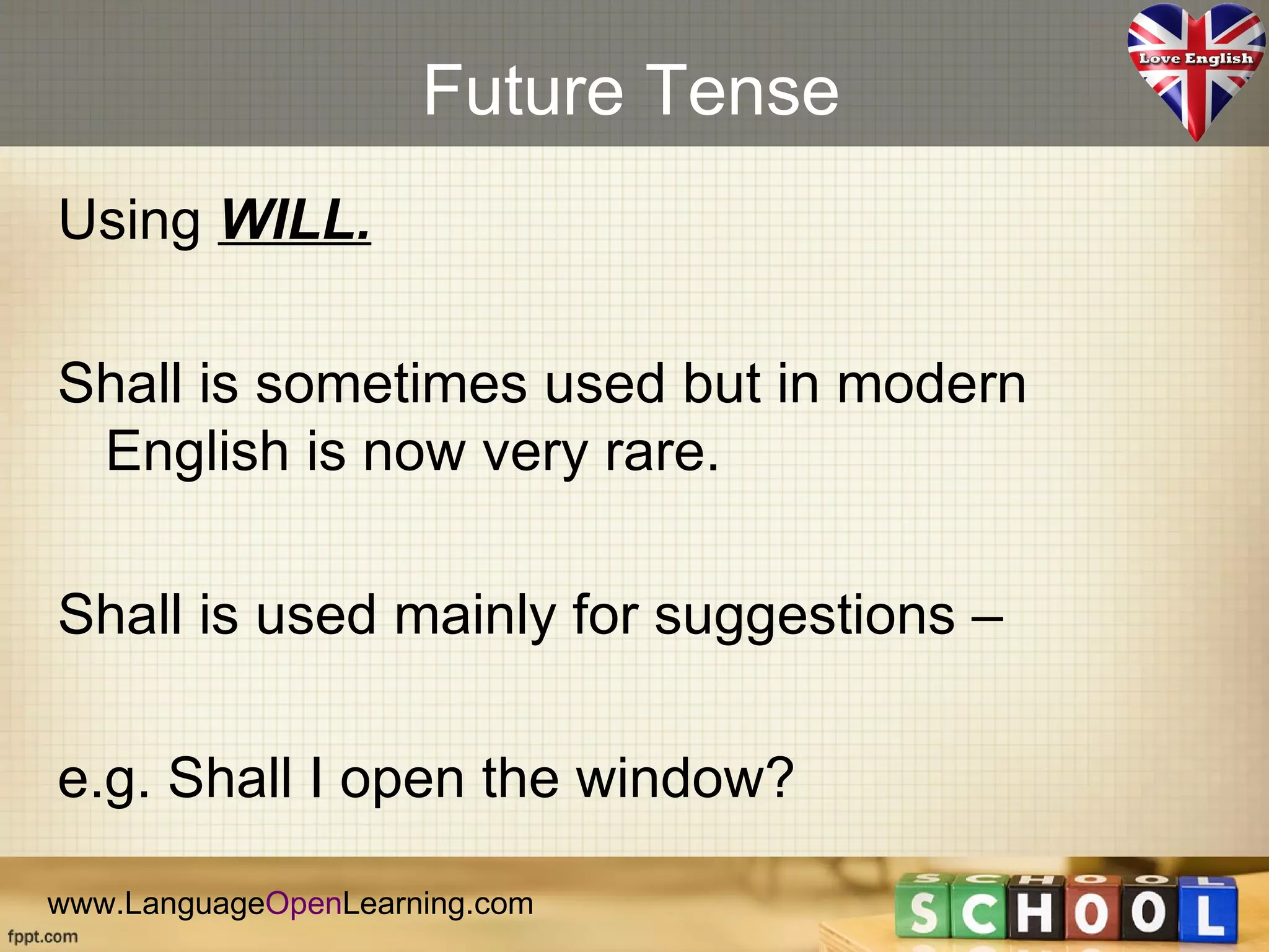 English Grammar - Future Tense | PPT