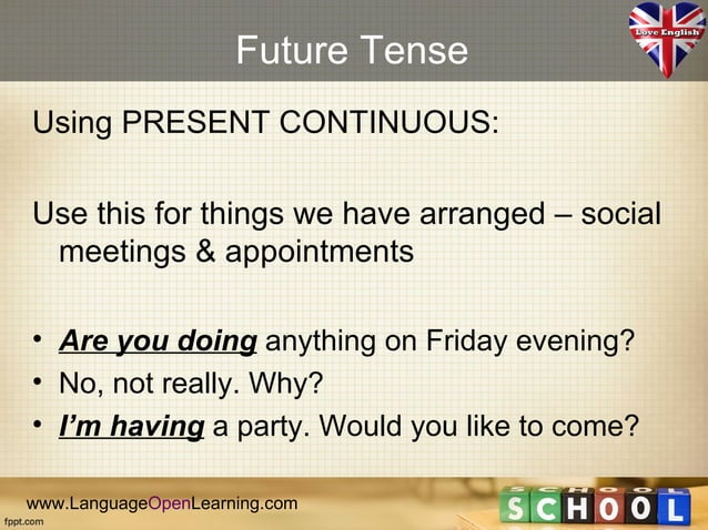 English Grammar - Future Tense | PPT