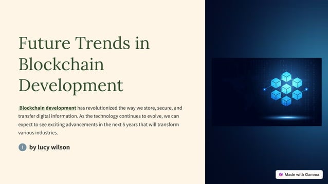Future Trends in Blockchain Development. | PDF