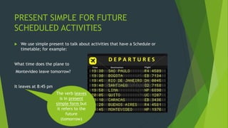 Future activities with present simple and continuous | PPT