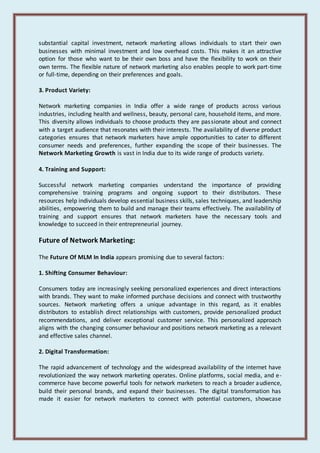 Future and Scope of Network Marketing in India 2023 | PDF