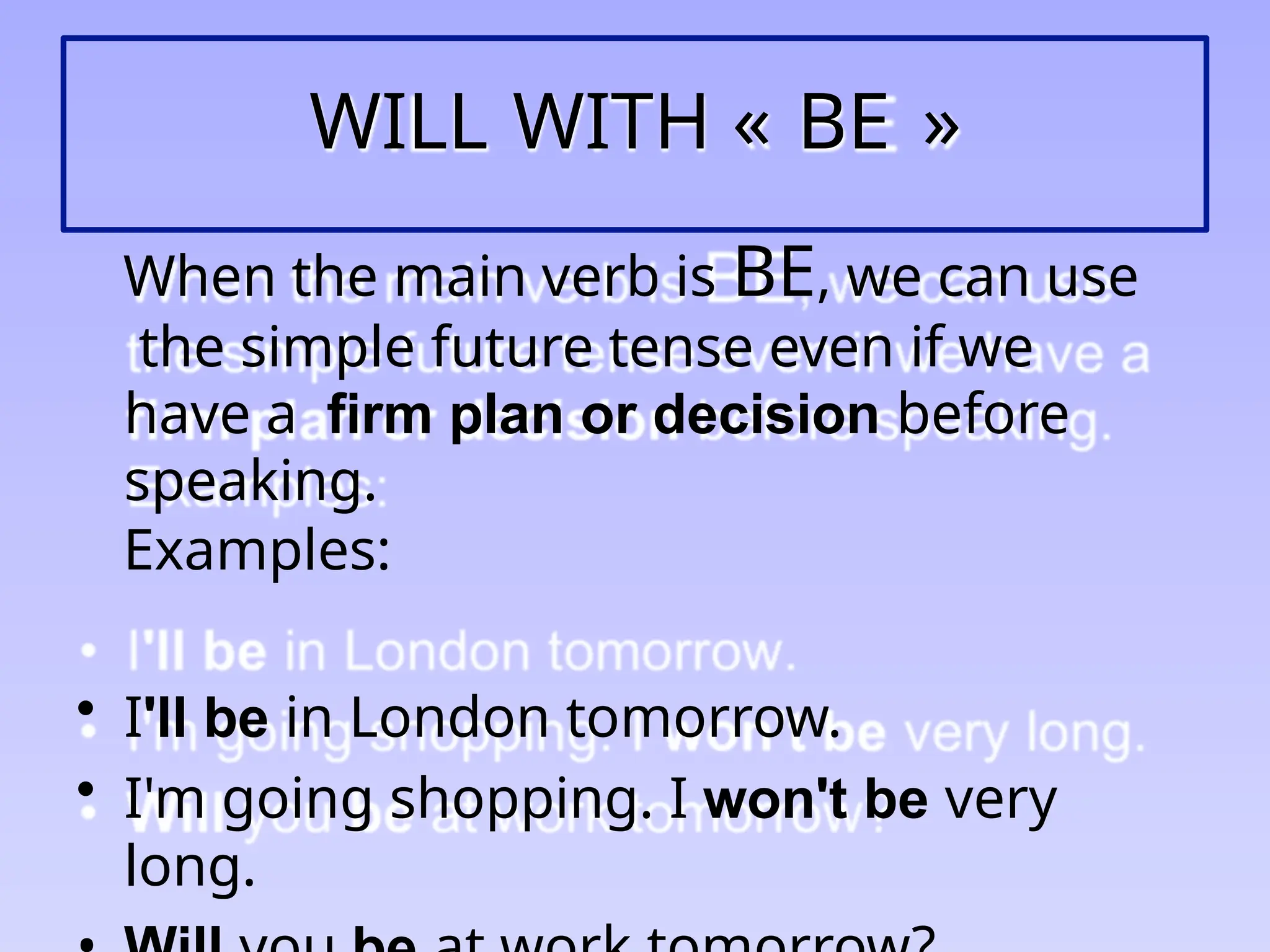 simple future tense for beginner student | PPTX