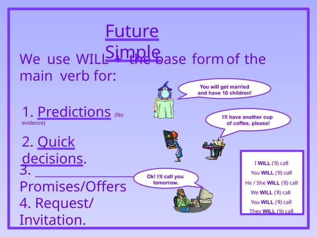 simple future tense for beginner student | PPTX