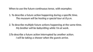 Future Continous Tense to learn english translation | PPTX