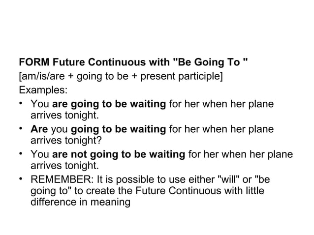 Future continuous | PPT