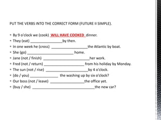 Future continuous and future perfect | PPTX