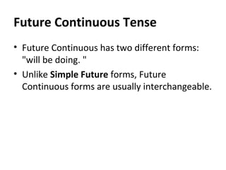 Future continuous tense | PPT