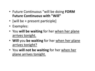 Future continuous tense | PPTX