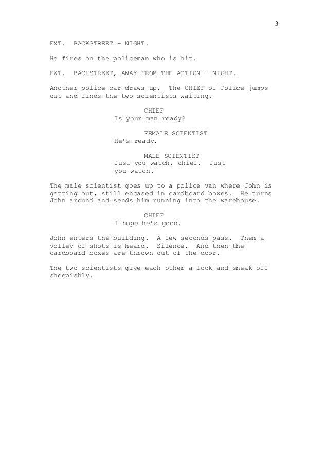 Future Cop Spec Script