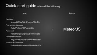 Future development stack ~ MeteorJS | PPT