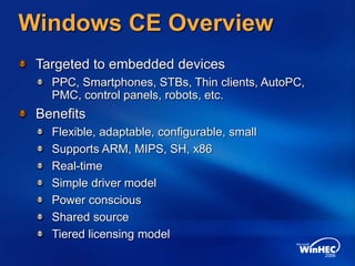 Future Direction of WIndows CE System Architecture.ppt