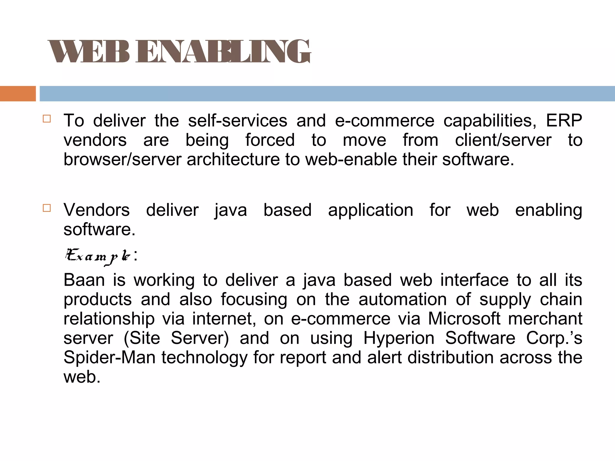 Future directives in erp, erp and internet, critical success and failure factors | PPT