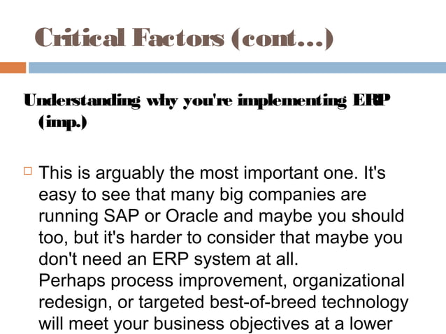 Future directives in erp, erp and internet, critical success and ...