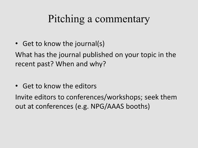 Writing scientific commentaries | PPT