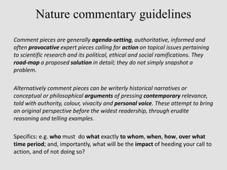Writing scientific commentaries | PDF