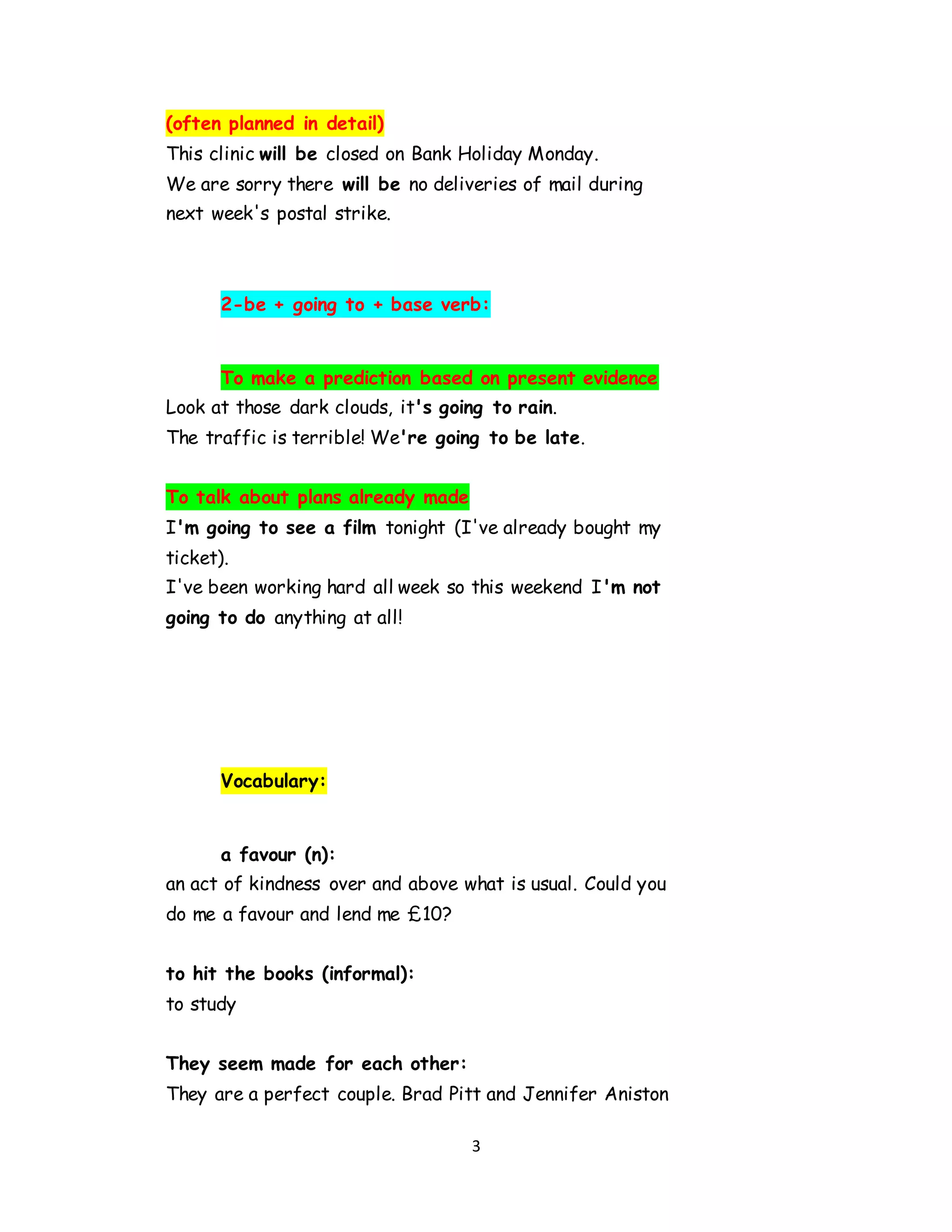 Future forms : Will - Going to + Infinitive | PDF