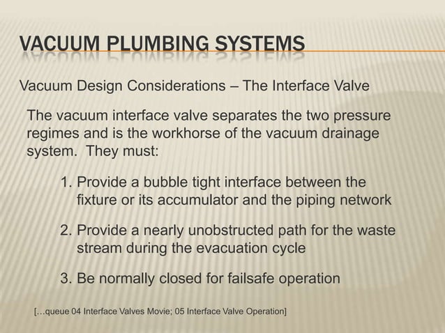 Vacuum Plumbing Systems - Future Frontiers for Plumbing Design | PPT