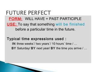 Future Perfect Simple. Future Perfect Continuous | PPT