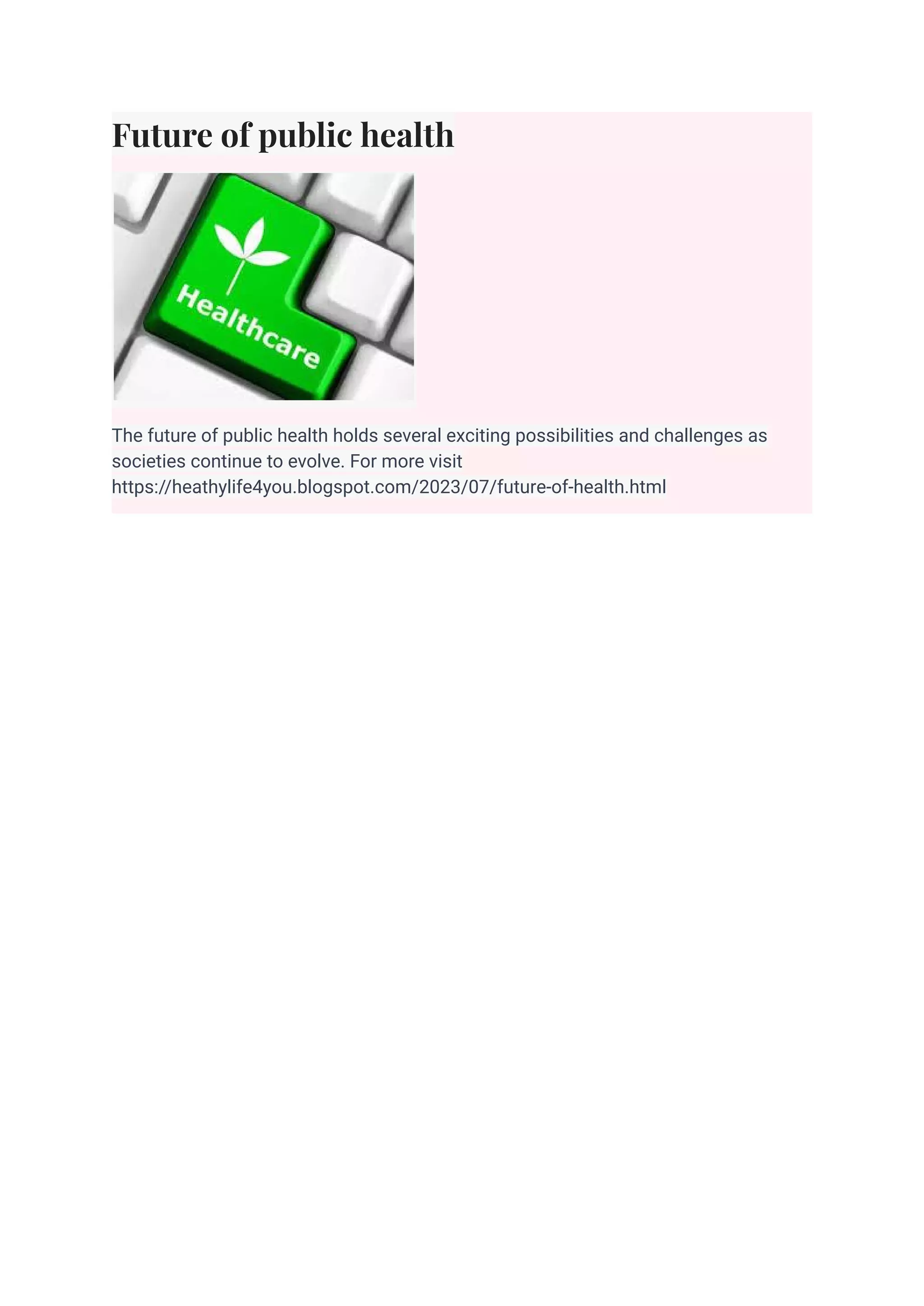 Future of health | PDF