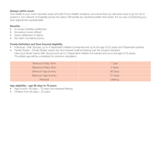 Future Health Suraksha From Future Generali | PDF