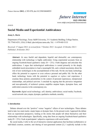 Futureinternet 04-00955 | PDF