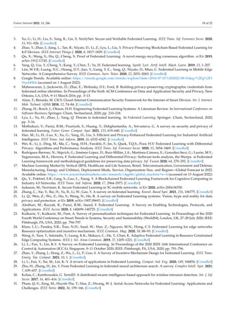 Federated learning and its role in the privacy preservation of IoT devices | PDF