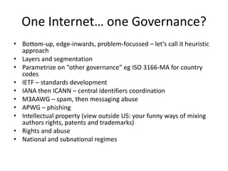 Future Internet Governance? Internet Governance as Piñata | PPT