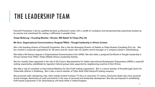 FutureLift Foundation Profile Princess Tshepi Motloung Batlokoa Nation South Africa | PPT