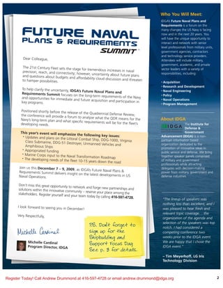 Future Naval Plans & Requirements Summit.Pd | Business Expos ...