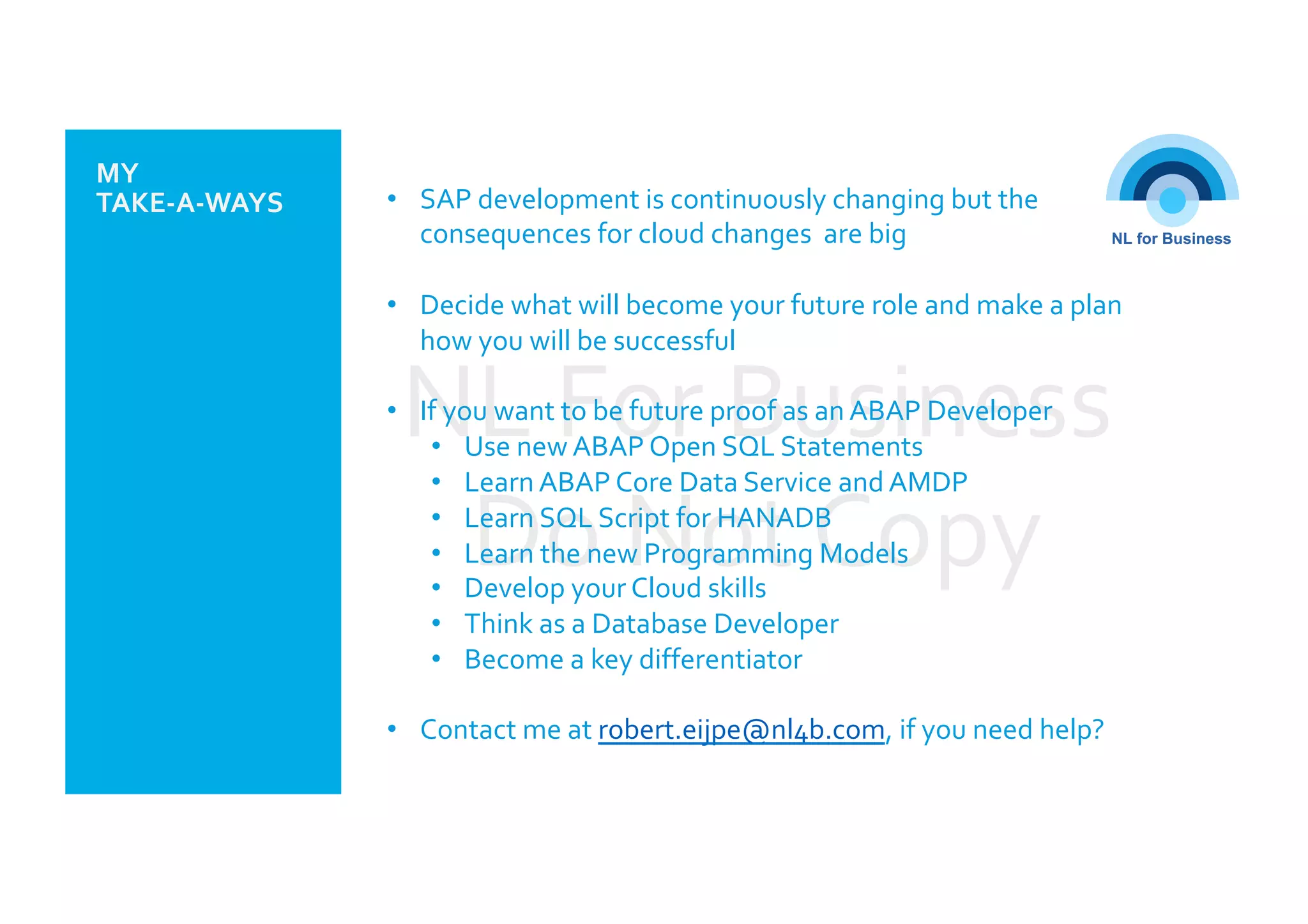 Future of an abap developer | PPT