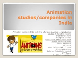 Future of animation industry in india ppt by nimish pant | PPTX