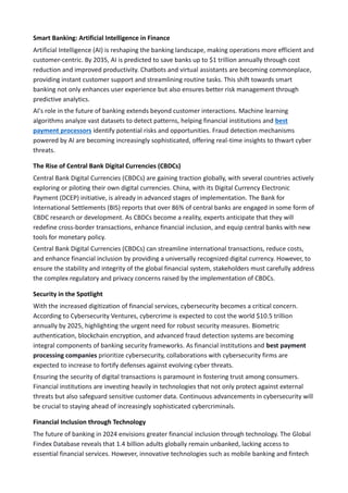 Future of Banking and Digital Payments in 2024? | PDF